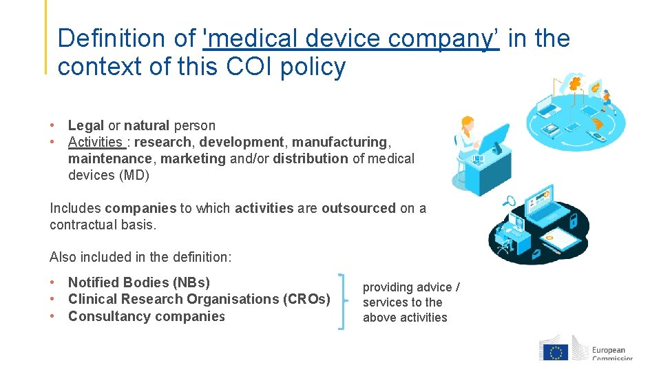 Management of Conflict of Interests COI of experts
