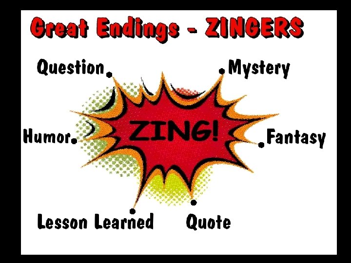 Exciting Endings Anticlimax A common problem with kids