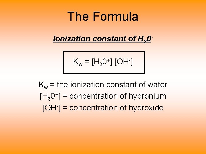 AcidBase Titration and p H 1 What ions