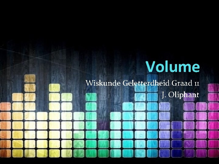 Volume Wiskunde Geletterdheid Graad 11 J Oliphant Die