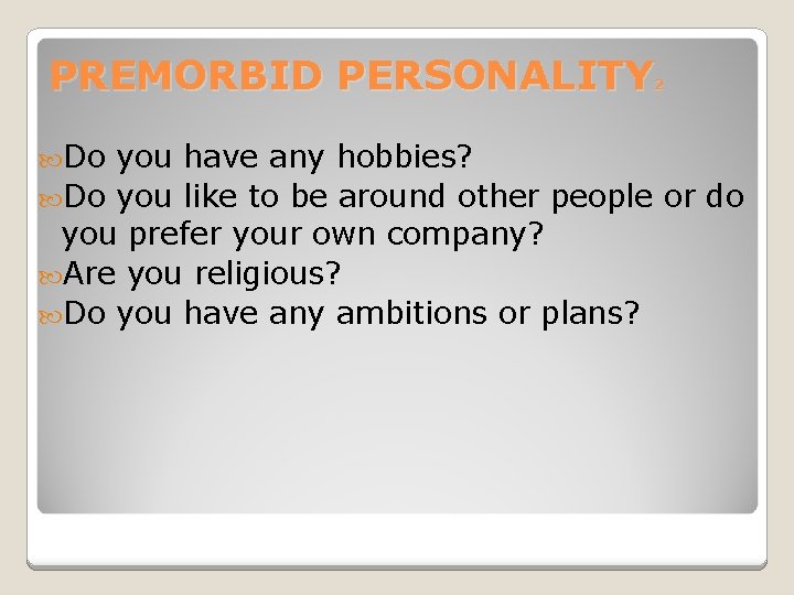 History Taking And Mental State Examination Maxim Obaisat