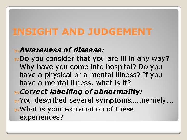 History Taking And Mental State Examination Maxim Obaisat