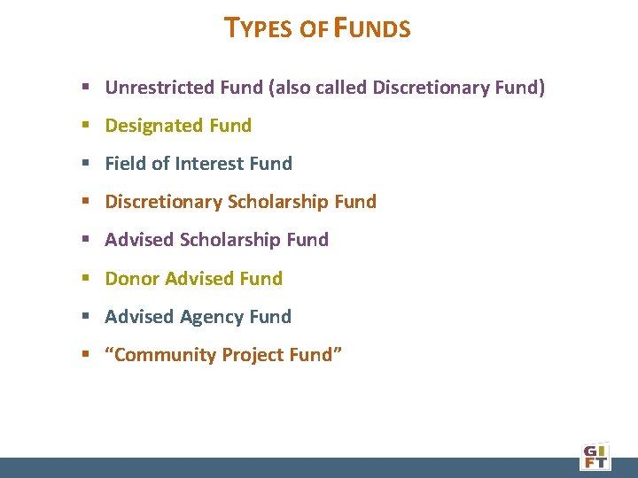 COMMUNITY FOUNDATION BASICS FOR BOARD MEMBERS UNIT 3