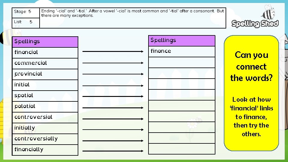 Stage 5 List 5 Ending cial and tial