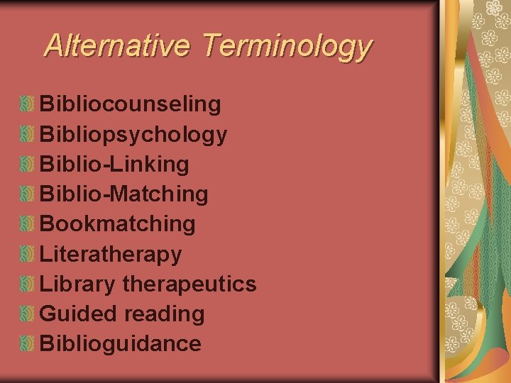 Advocating for Clinicians Students and Clients The Bibliotherapy