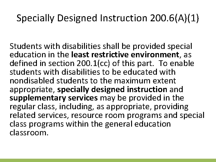 Specially Designed Instruction Whats Special About Special Education