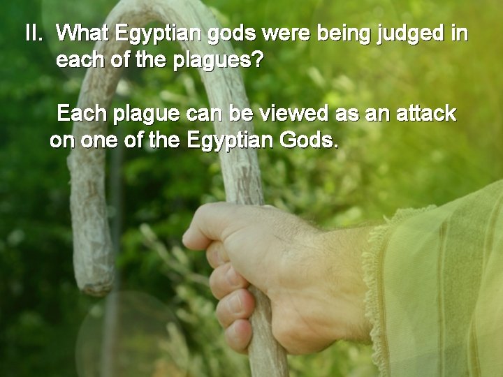 Moses and the Plagues of Egypt I What
