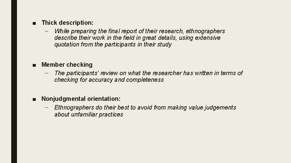 ETHNOGRAPHY What is ethnography Documenting and portraying the