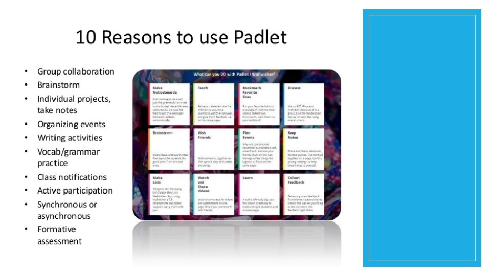PADLET AND WEEBLY For Presentation and Publication A