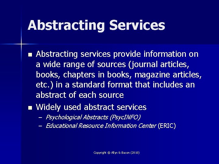 Conducting Library Research Graziano and Raulin Research Methods