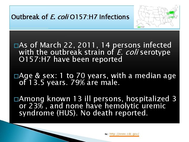 E coli O 157 H 7 food born