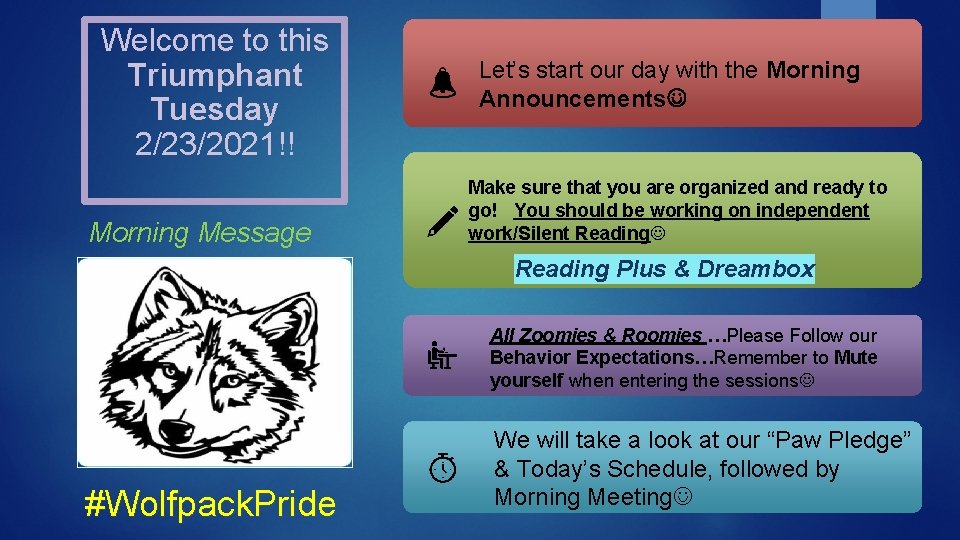 Welcome to this Triumphant Tuesday 2232021 Morning Message