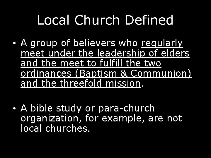 The Origin Nature of the Church Ekklesia Assembly