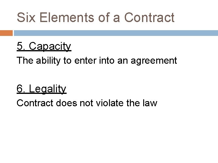 CONTRACT LAW Chapter 4 Chapter 4 Agreements Contracts