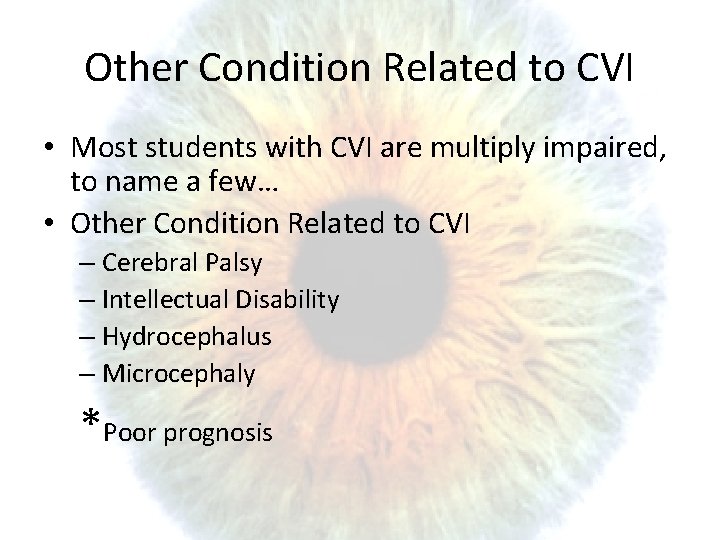 Cortical Visual Impairment CVI AKA Cortical Blindness Neurological