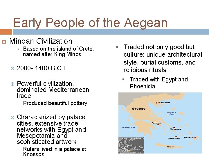 Early People of the Aegean Minoan Civilization 2000