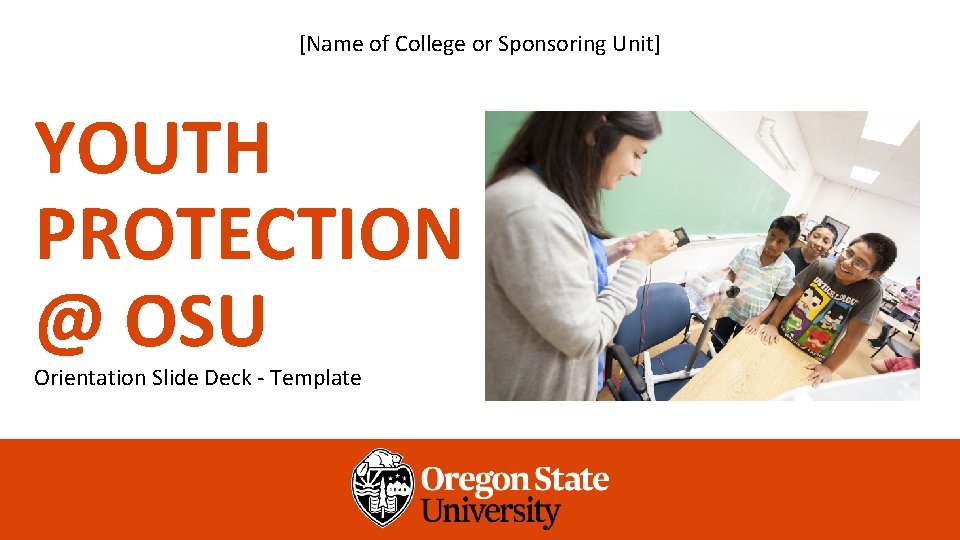 Name of College or Sponsoring Unit SAMPLE YOUTH