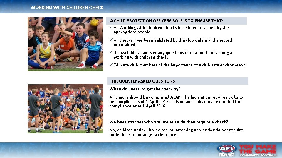 WORKING WITH CHILDREN CHECK WHO NEEDS A CHECK