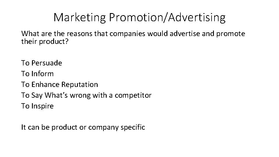Advertising Promotion The Core Marketing Functions There are
