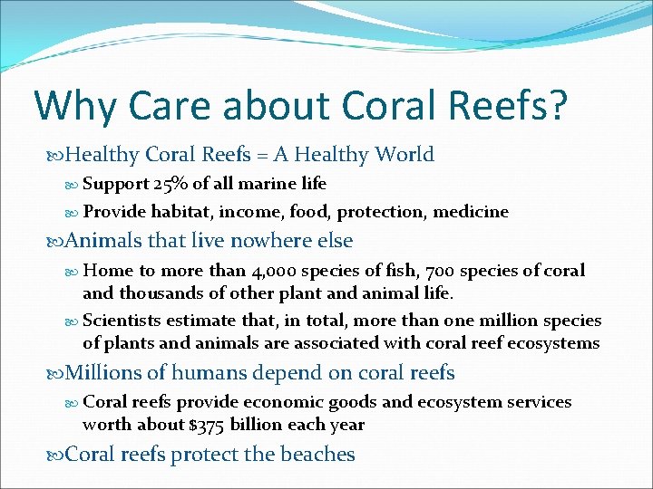 Coral Reefs Threats Human Benefits Food Web What