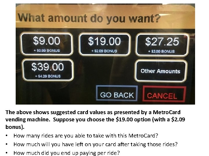 Metrocard Bonuses Getting a Fare Deal Background A