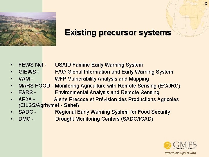 Global Monitoring for Food Security UN International Workshop