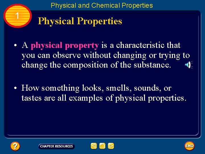 Table of Contents Chapter Properties and Changes of
