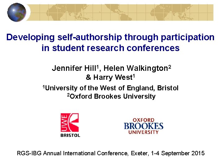 Developing selfauthorship through participation in student research ...