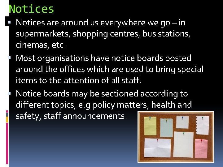 BUSINESS COMMUNICATION ENGB 213 Unit 14 Notices advertisements