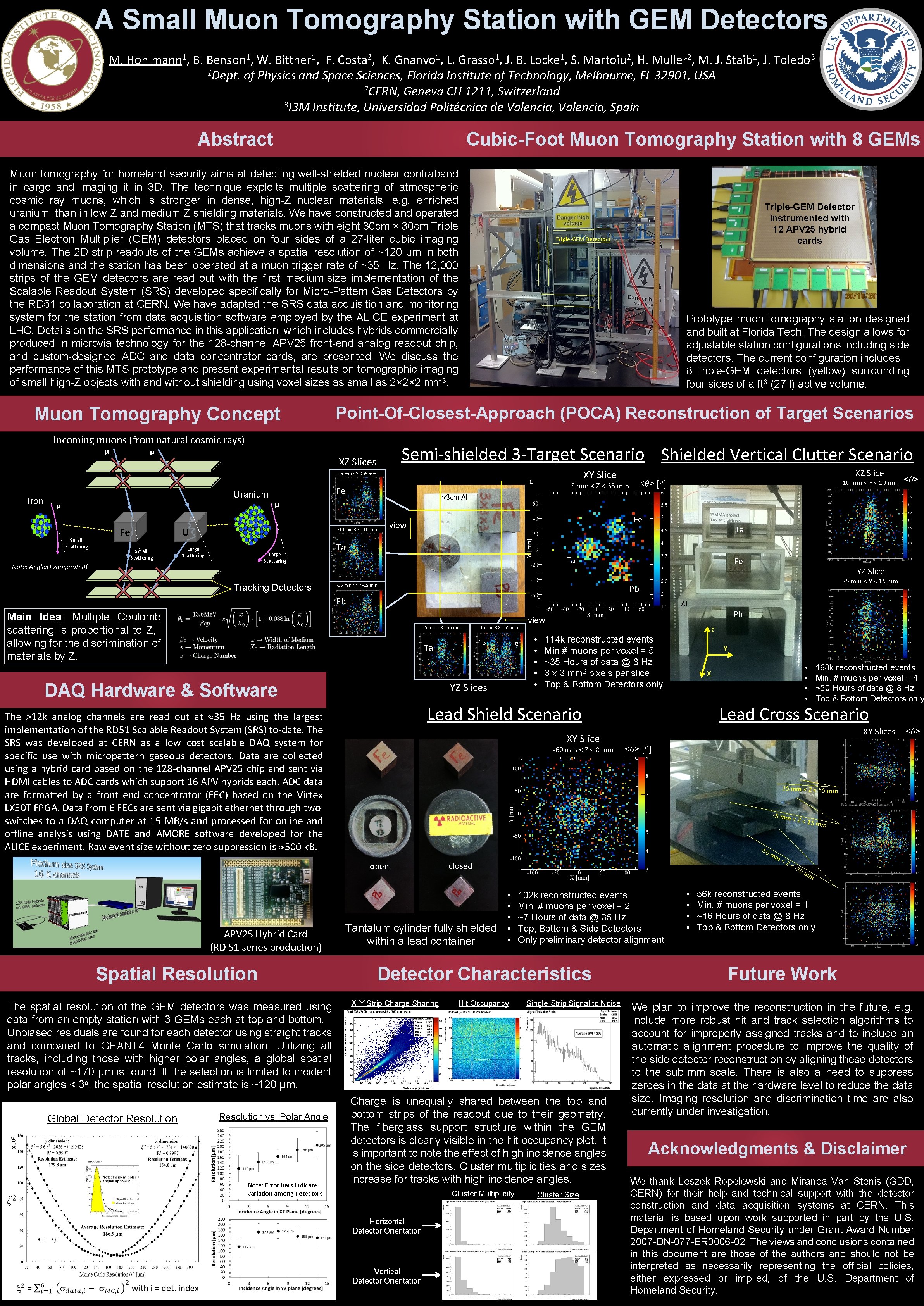 A Small Muon Tomography Station with GEM Detectors