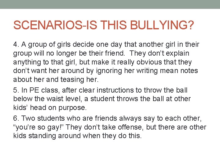 BULLYING What is it and what can we