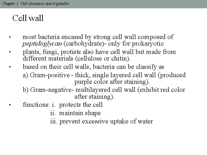 Chapter 1 Cell structures and organelles CHAPTER 1