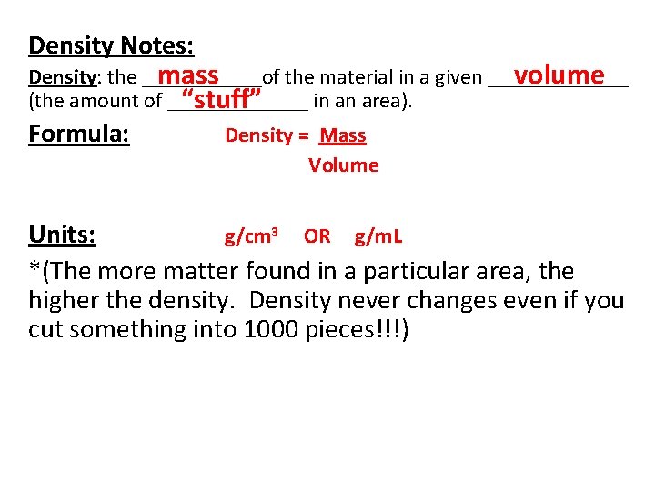 HW Finish density packet Bring in a rectangular