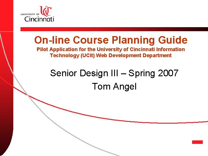Online Course Planning Guide Pilot Application for the