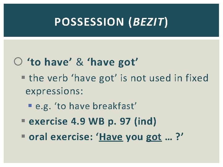 THE PRESENT SIMPLE AFFIRMATIVE STATEMENTS Ordinary verbs follow