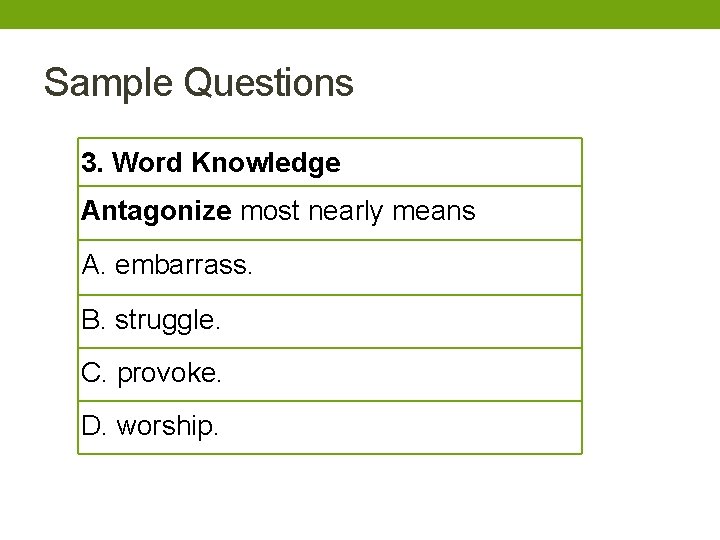 ASVAB Ally Weihe CNS 736 Assessments 111214 Sample