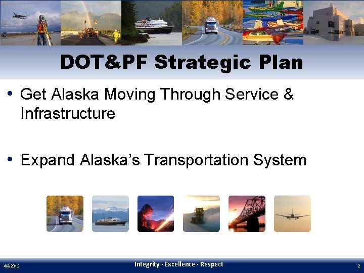 Alaska Department of Transportation Public Facilities DOTPF Strategic