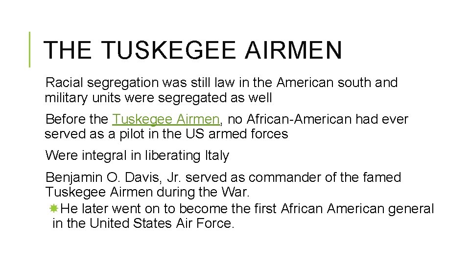 THE AMERICAN STORY WORLD WAR II US History