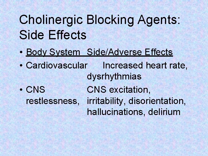 Drugs Affecting Autonomic Nervous System 2 Cholinergic Agents