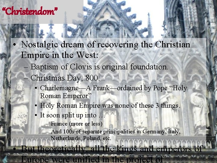 Cities of Earth Heaven Week 2 Christendom City