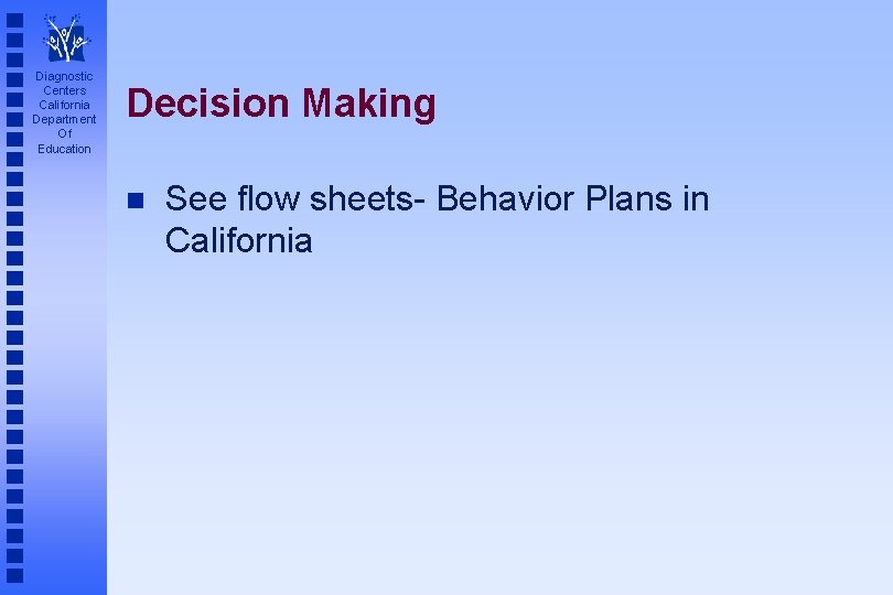 Diagnostic Centers California Department Of Education Behavior Intervention