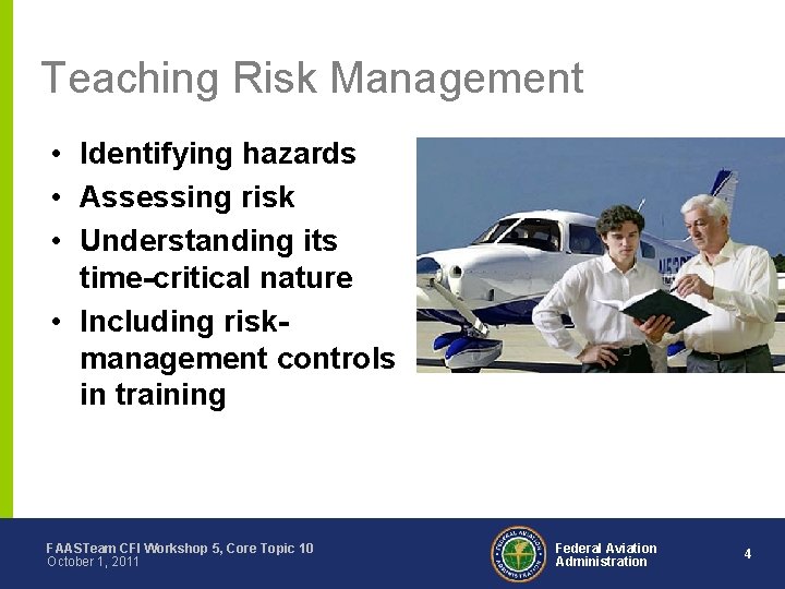Risk Management for Pilots and Flight Instructors November