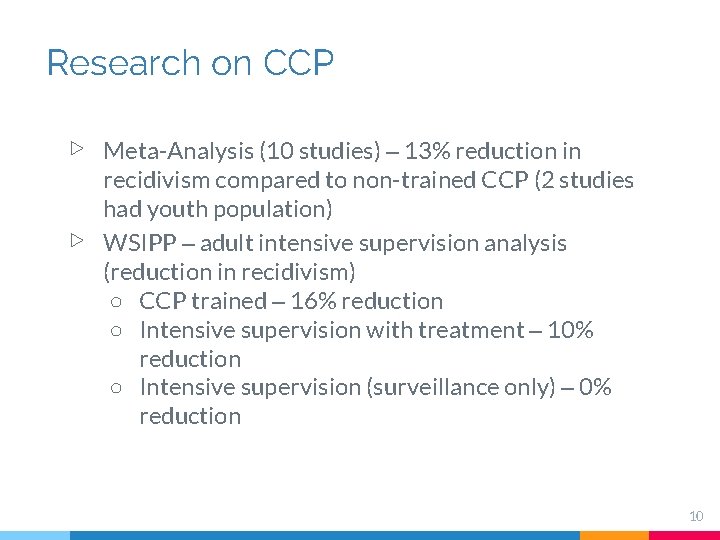 Probation EBP Practice Models Core Correctional Practices CCP