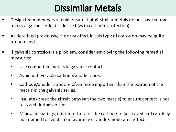 Chapter 6 Corrosion Control Designing for Corrosion Control