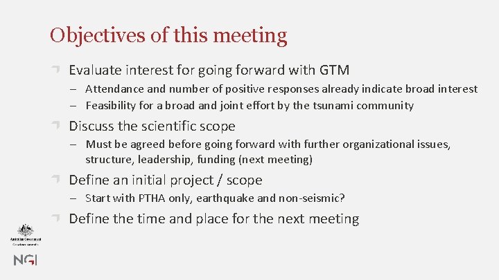 Introduction to the scoping meeting towards a Global