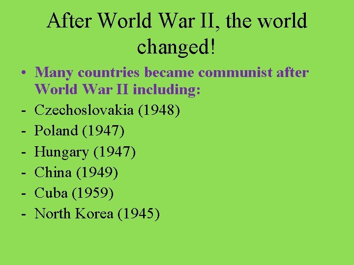 An Overview of the Cold War Bell Ringer