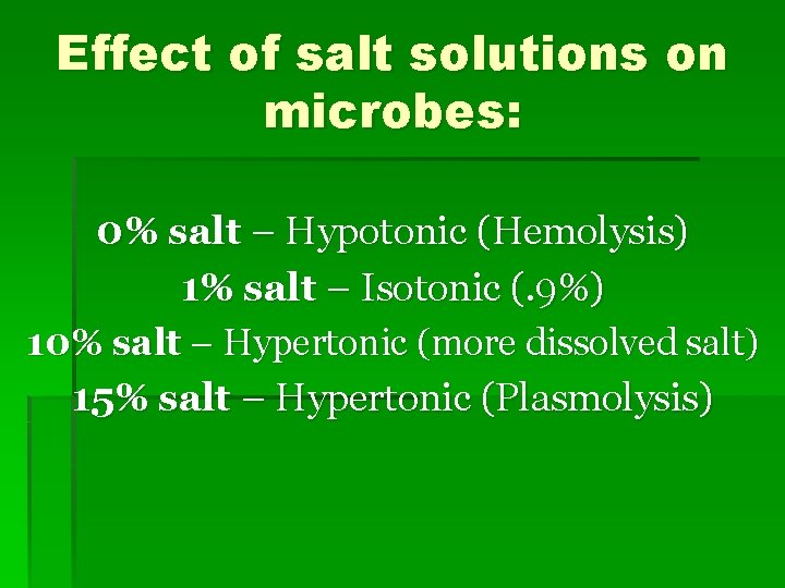 Bacteria and Their Environment Examples 1 Organisms that
