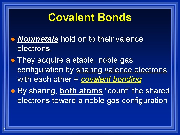 Chapter 8 Covalent Bonding Key C H O
