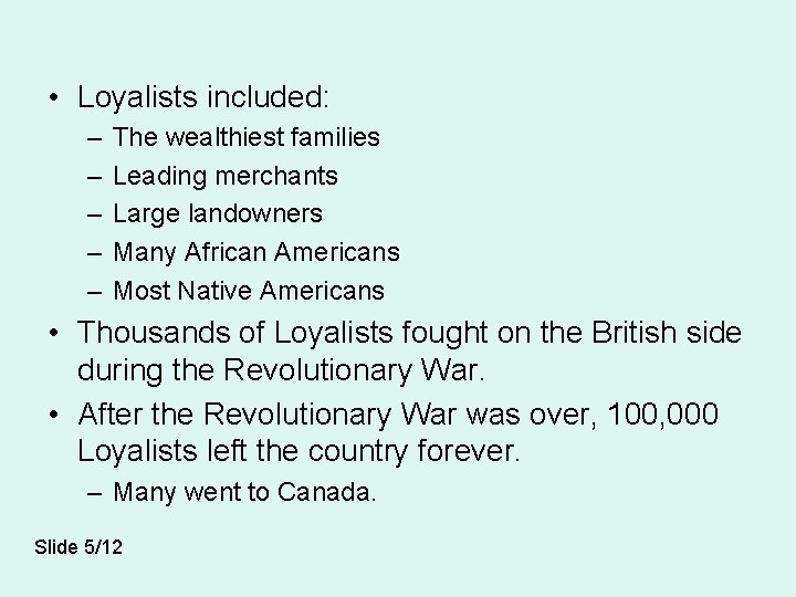 Chapter 5 Section 4 The War Begins Slide