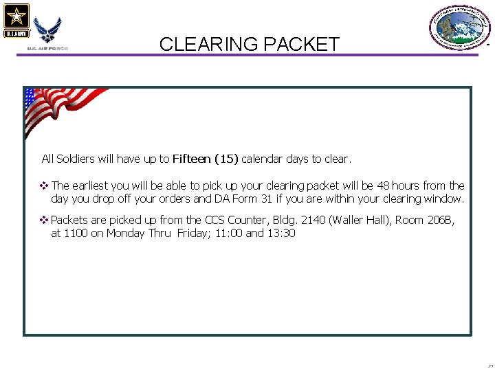 JBLM ONLINE LEVY BRIEFING You must read all